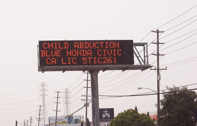 Amber Alert Sign